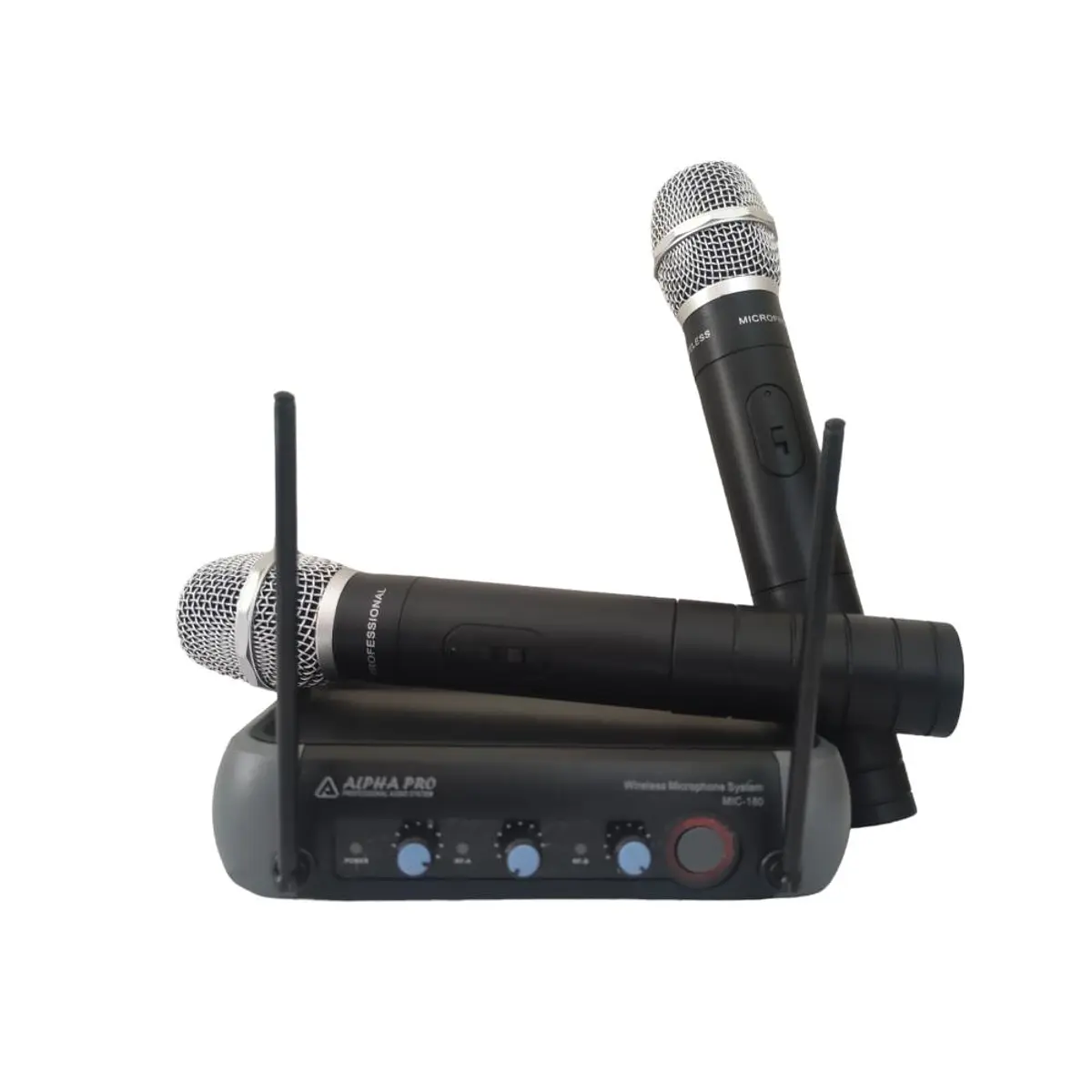 Sistema Doble Microfono Inalambrico de Mano Alpha Pro MIC...