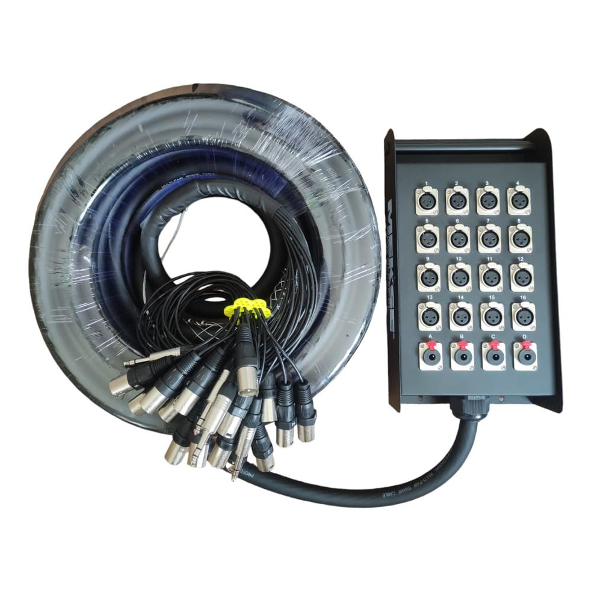 Multipar de 16 x 4 canales 25 mts TRS Mekse 16425