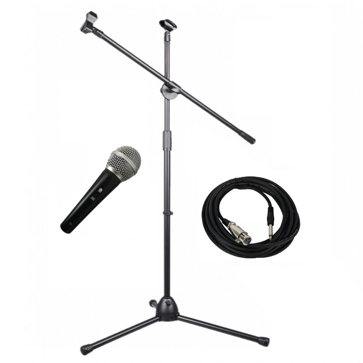 Set de microfono con atril y cable Fidek KIT-SM58 SF