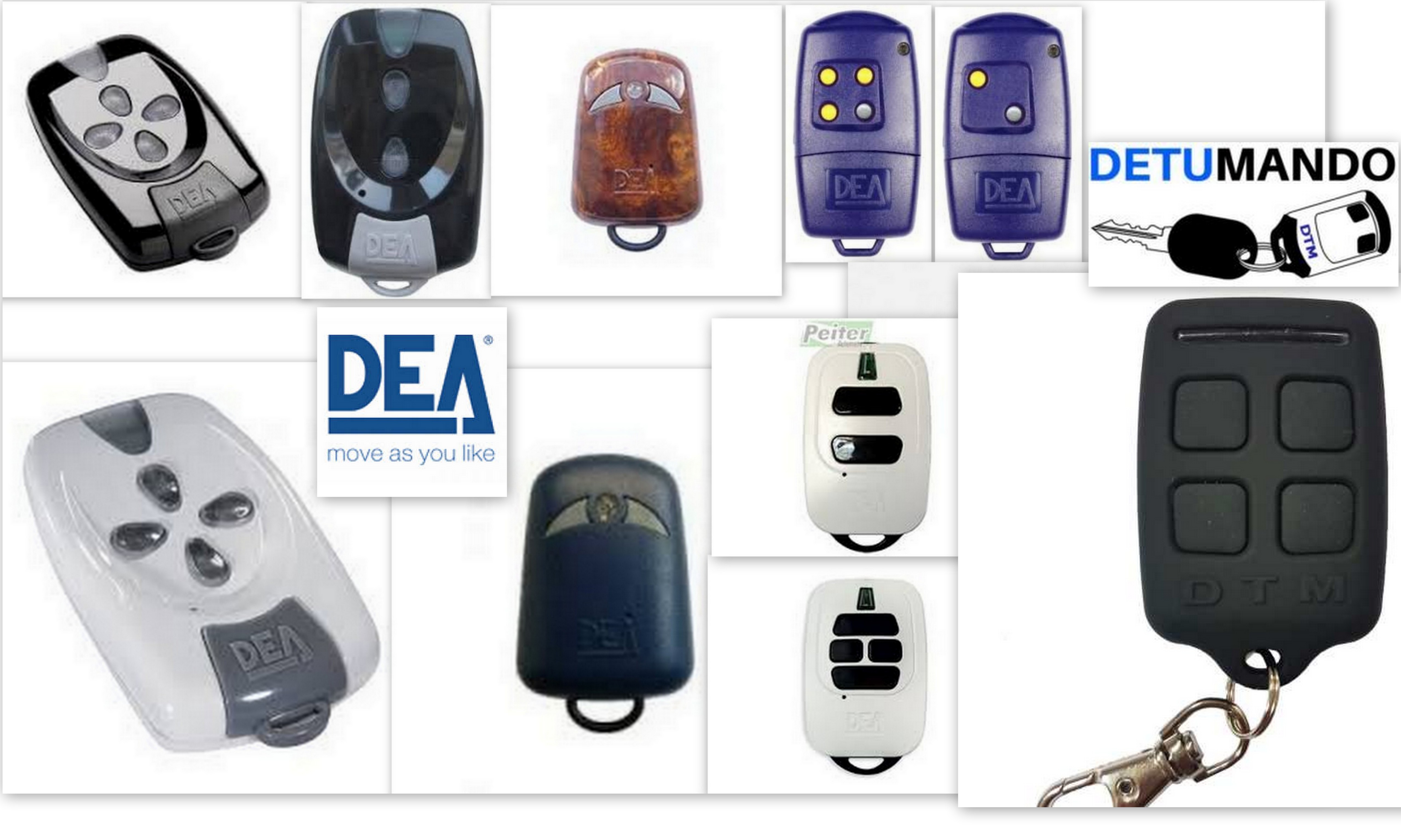 Comando de garagem - DTM compatível com DEA