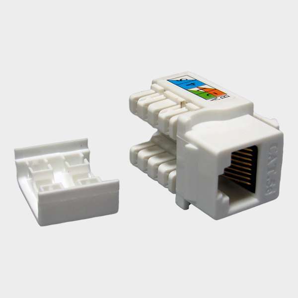 Módulo RJ45 Hembra CAT5E UTP Keystone Blanco