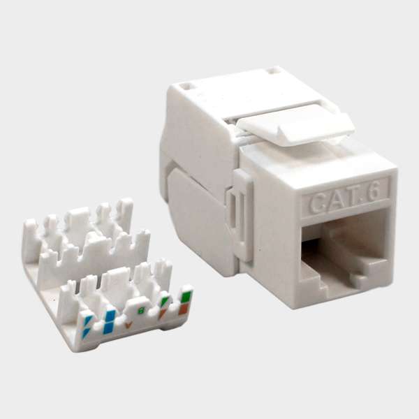 Modulo RJ45 CAT 6 UTP Keystone Sin Herramienta Blanco