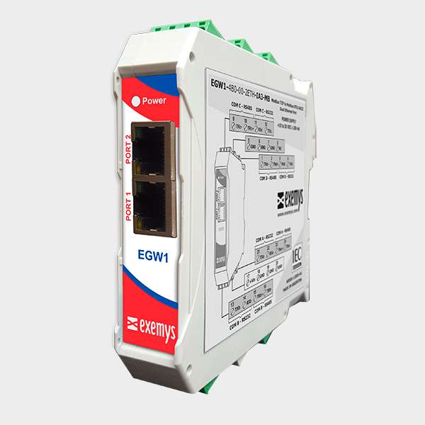 Conversor Modbus Serie a Modbus TCP EGW1-2ETH-IA3-MB 2 RJ45