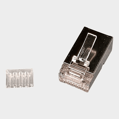 Plug Modular EZ RJ45 CAT 6 FTP Blindado 100 unidades