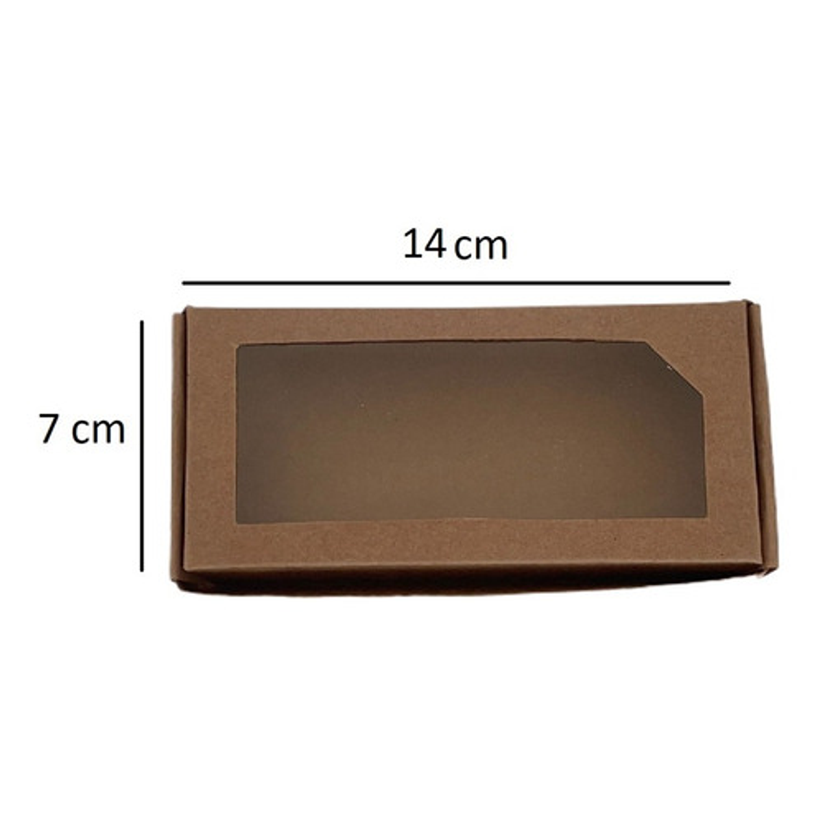 5 Cajas De Cartón Kraft Multiuso Autoarmables 14x7x3 Cm No2