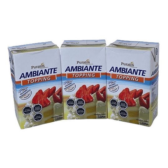 3 Cremas Chantilly Vegetal Puratos Ambiante Sin Lactosa 1 Lt