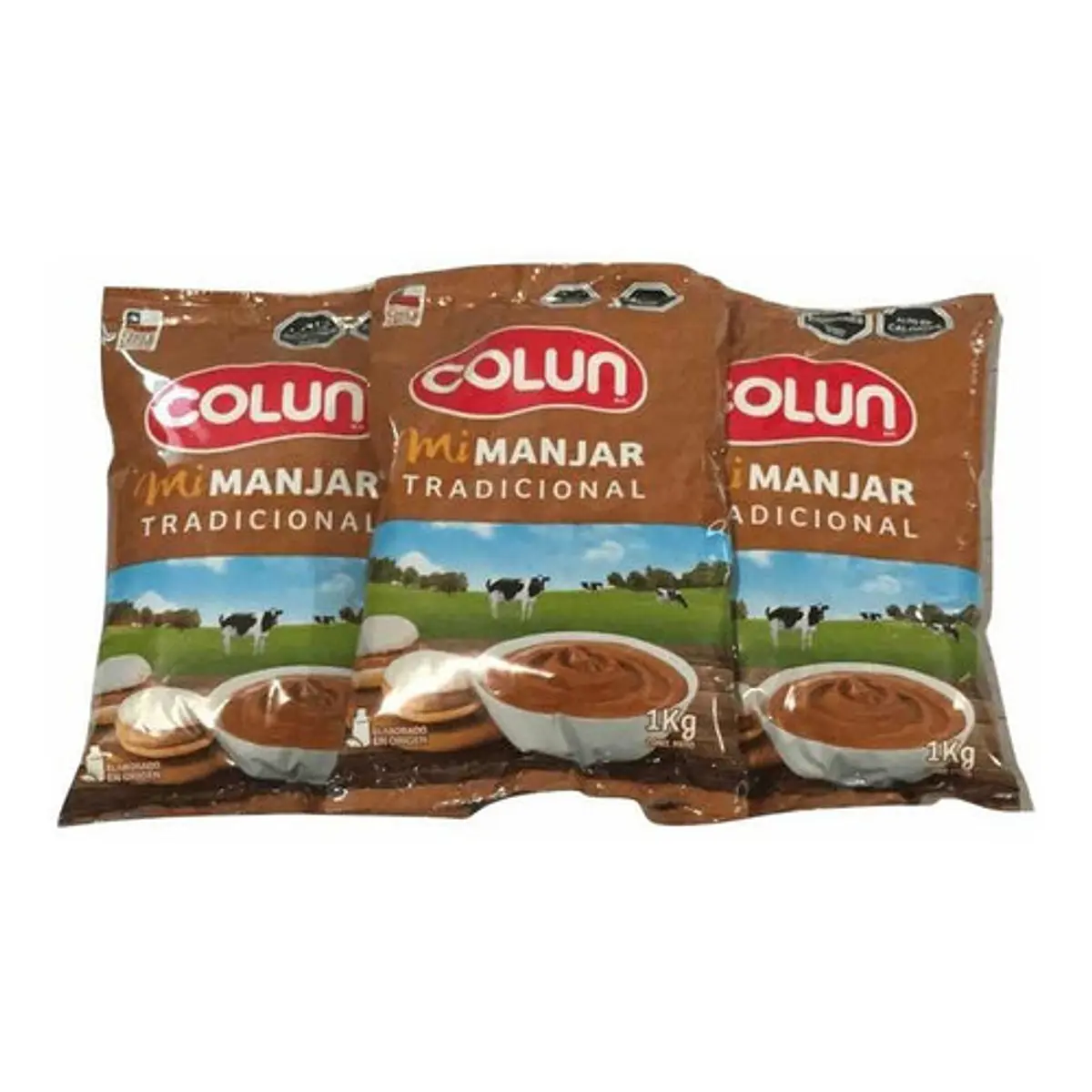 Manjar Tradicional - 3 Bolsas 1 Kg - Colun