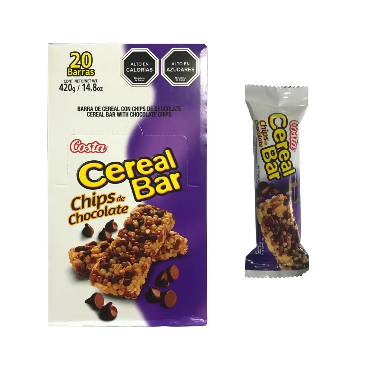 Barra De Cereal Costa - Cereal Bar Display 20 unidades