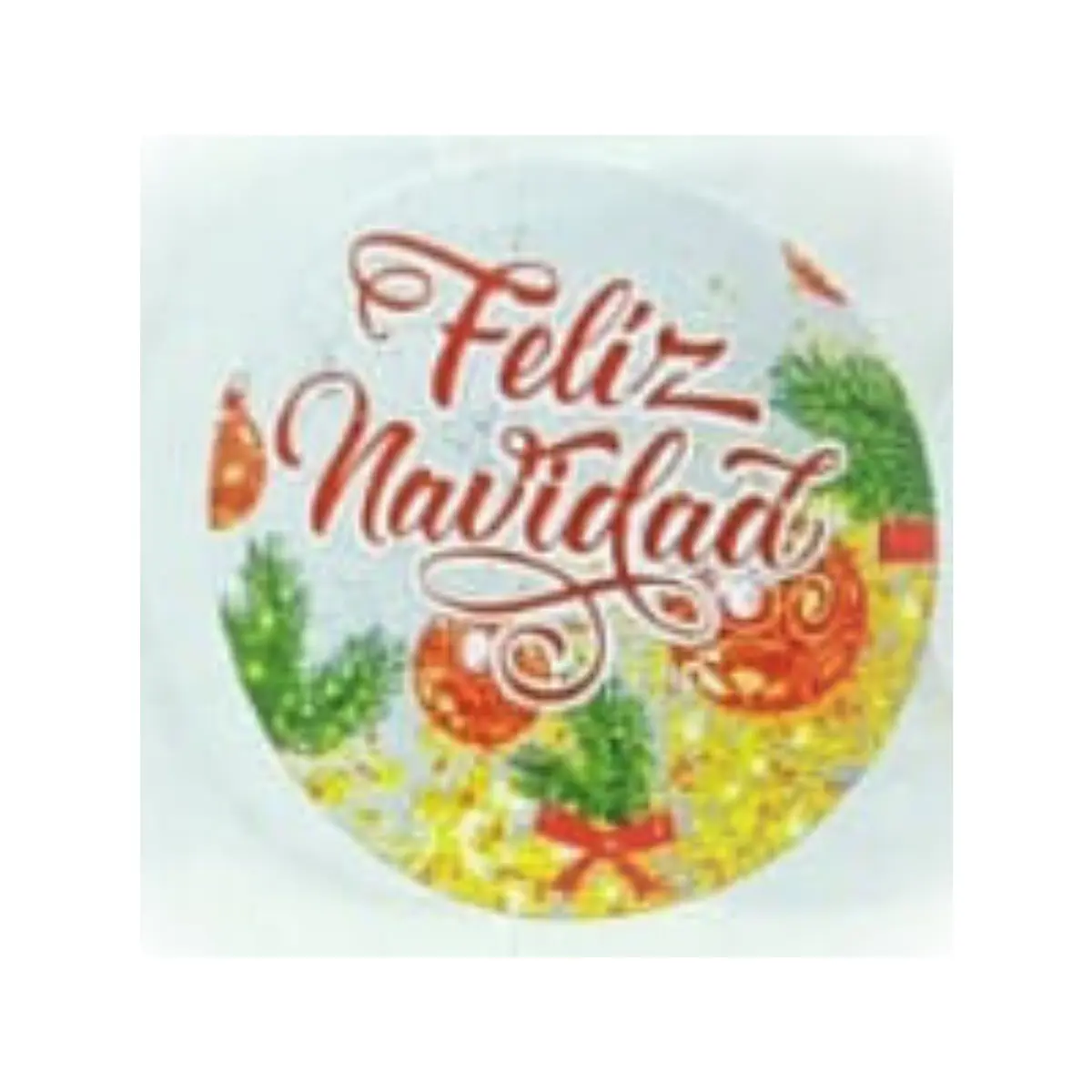 Sticker Circular Diseño Navidad 100 Unidades