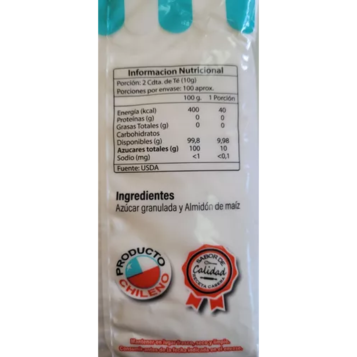 Azúcar Flor Extra Fina Abuela María 800 Grs