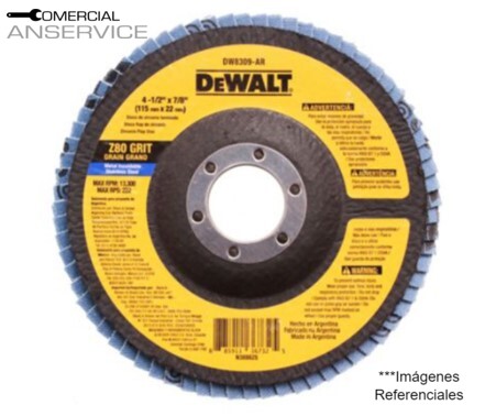 Disco Traslapado 4 1/2 Grano 80 #DW8309-AR, Dewalt