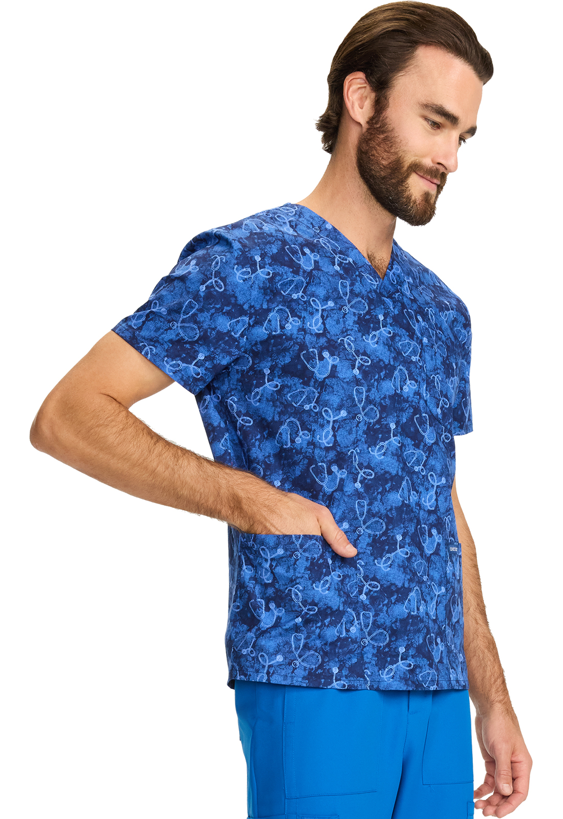 TOP CLÍNICO ESTAMPADO HOMBRE, CHEROKEE PRINTS CK858 SBSH