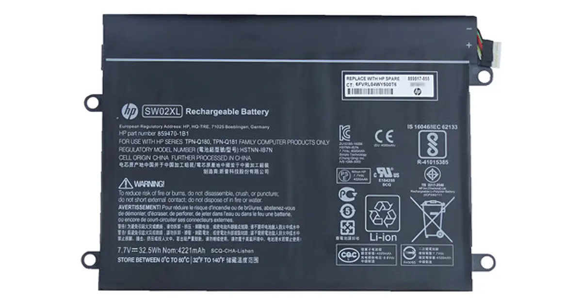 Bateria Original Hp X2 210 G2 10-p 2 Celdas Sw02xl Negro