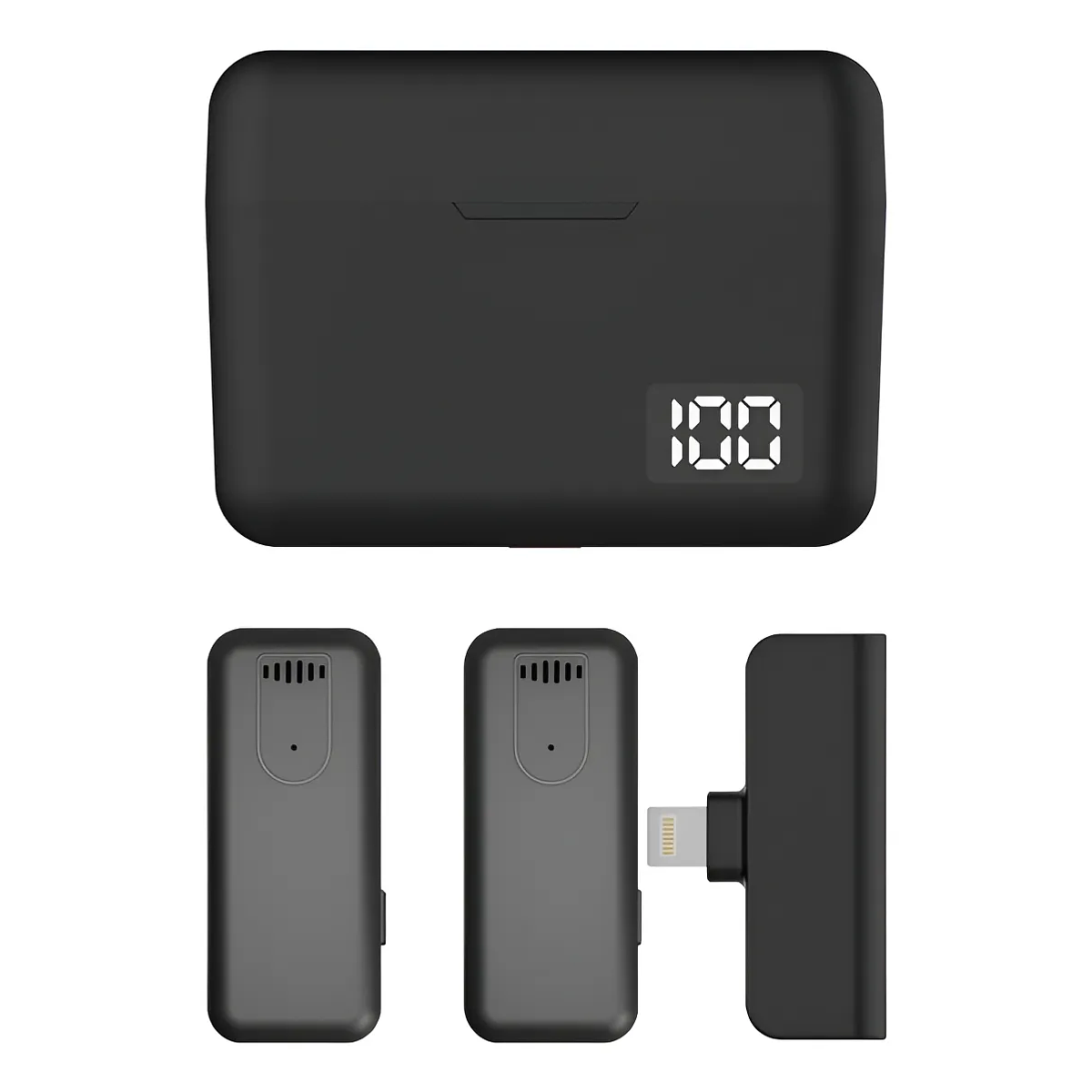 Mini Micrófono Inalámbrico R9 Con Caja Carga Portátil Iphone