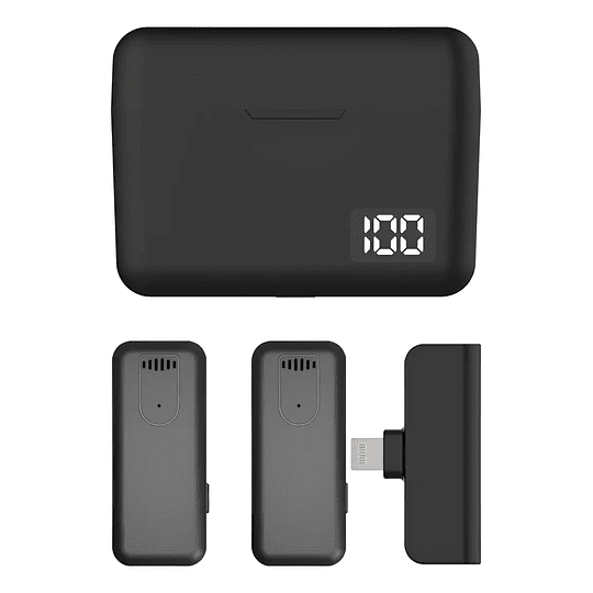 Mini Micrófono Inalámbrico R9 Con Caja Carga Portátil Iphone