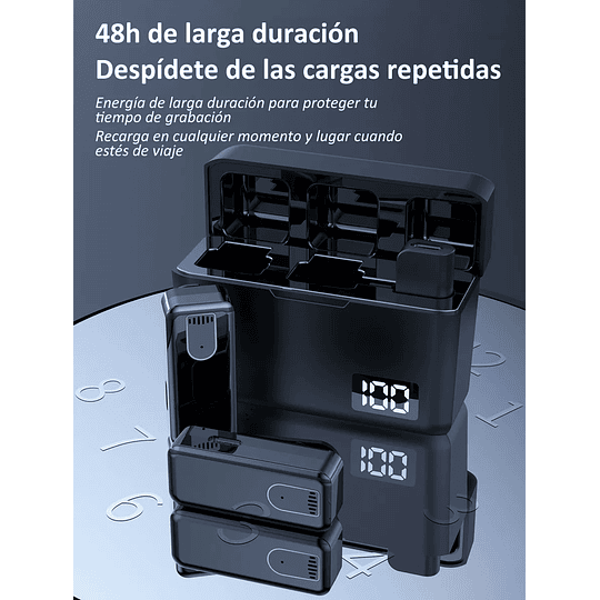 Mini Micrófono Inalámbrico R9 Con Caja Carga Portátil Iphone