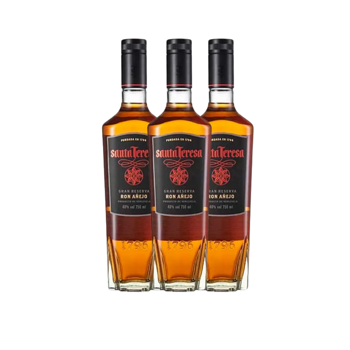 Pack x3 Ron Santa teresa Añejo Gran Reserva 750cc