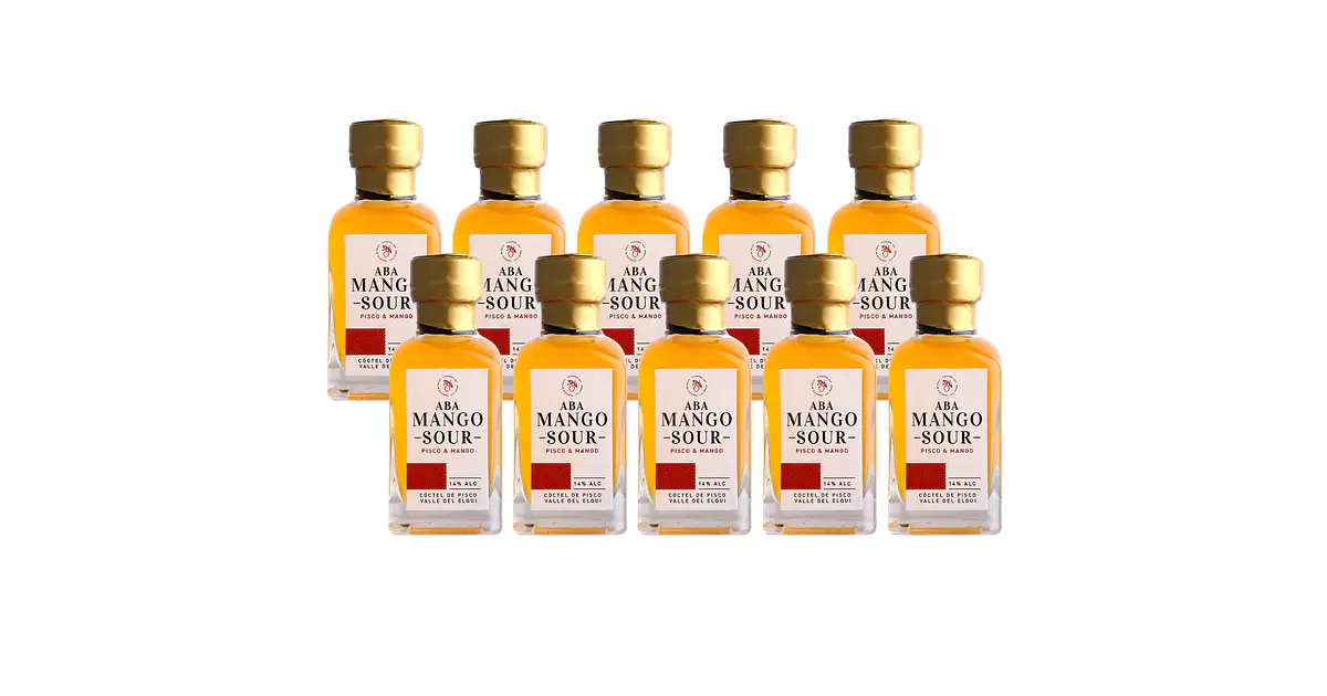 Pack x10 Coctel Sour Aba Mango 14° Miniatura 50cc Precio