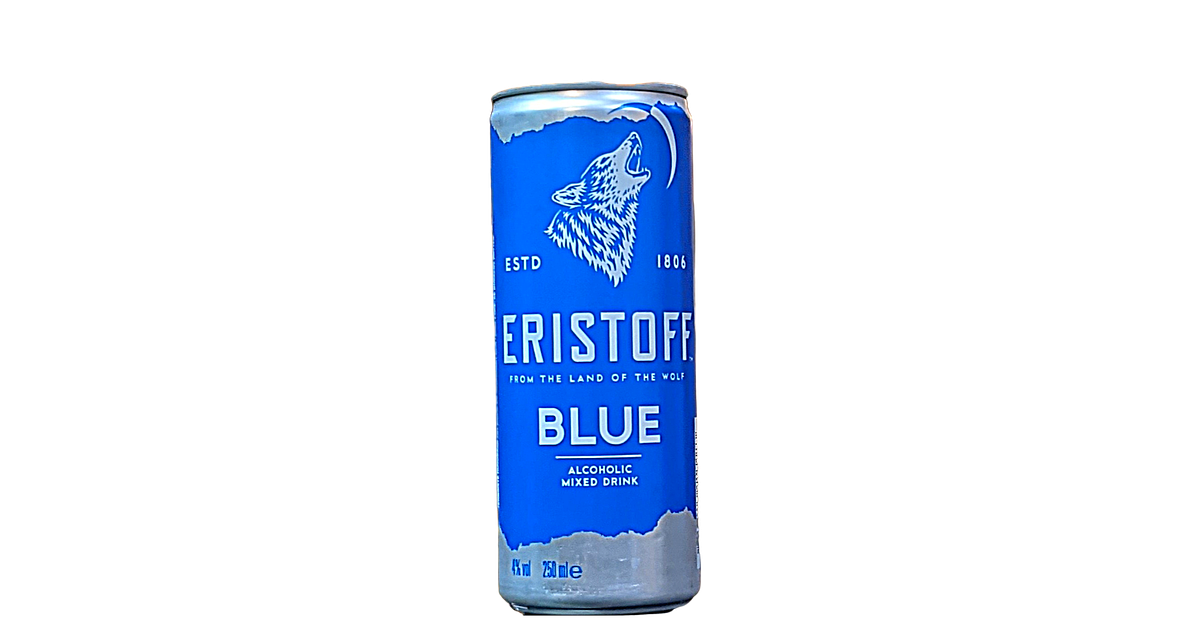 12x Cóctel Eristoff Blue 4° Lata 250cc
