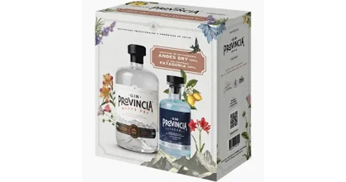 Pack Gin Provincia Andes Dry 700cc + Gin Patagonia 250cc.