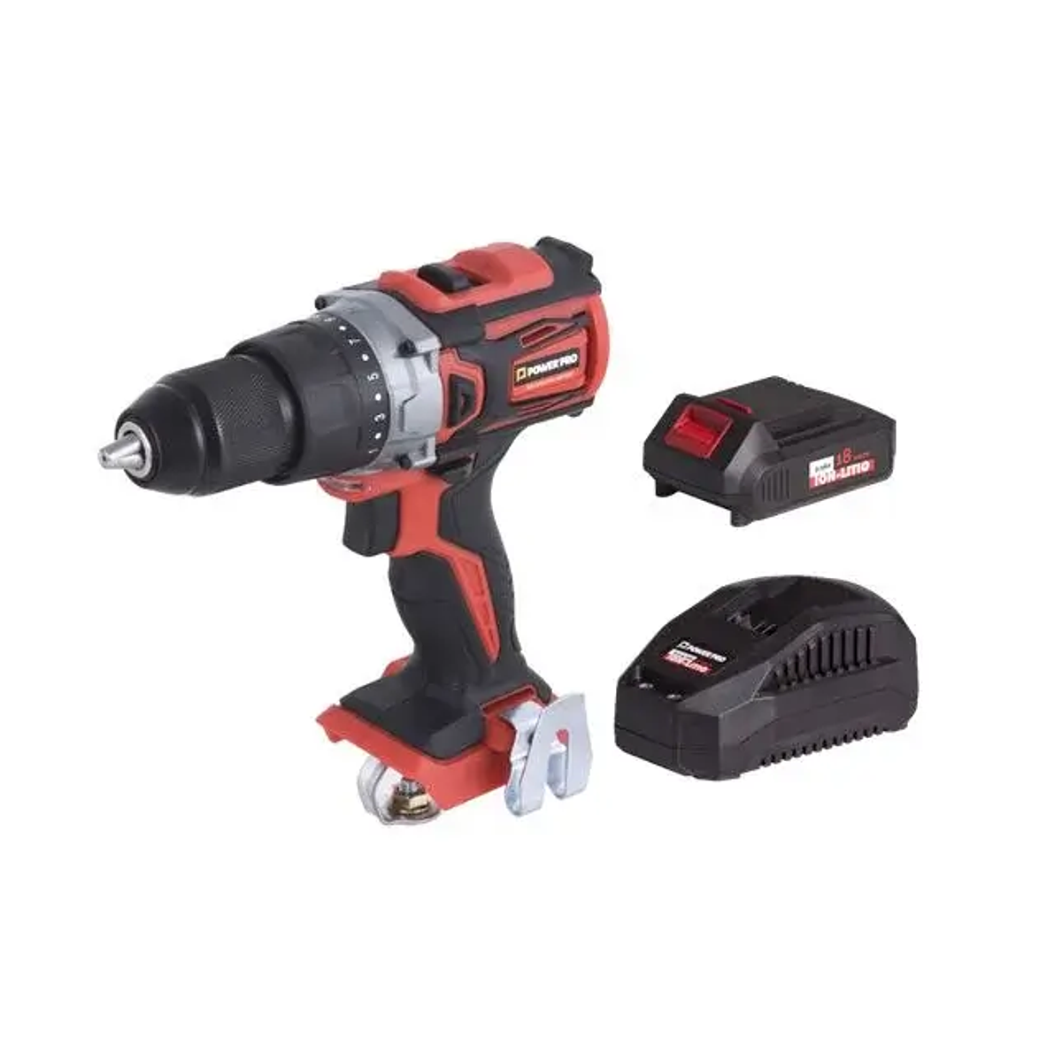 TALADRO PERCUTOR INALAMBRICO 18V POWER PRO LB130ID + 1 BA...