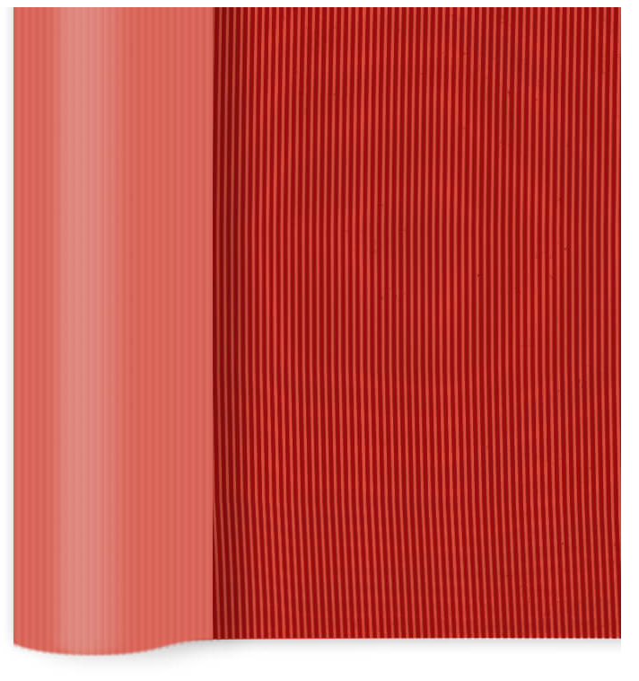 Carton corrugado rojo 50x70 hand