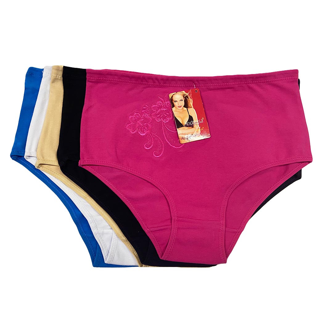 Calzón de Algodón Señora Flores Tallas Grandes