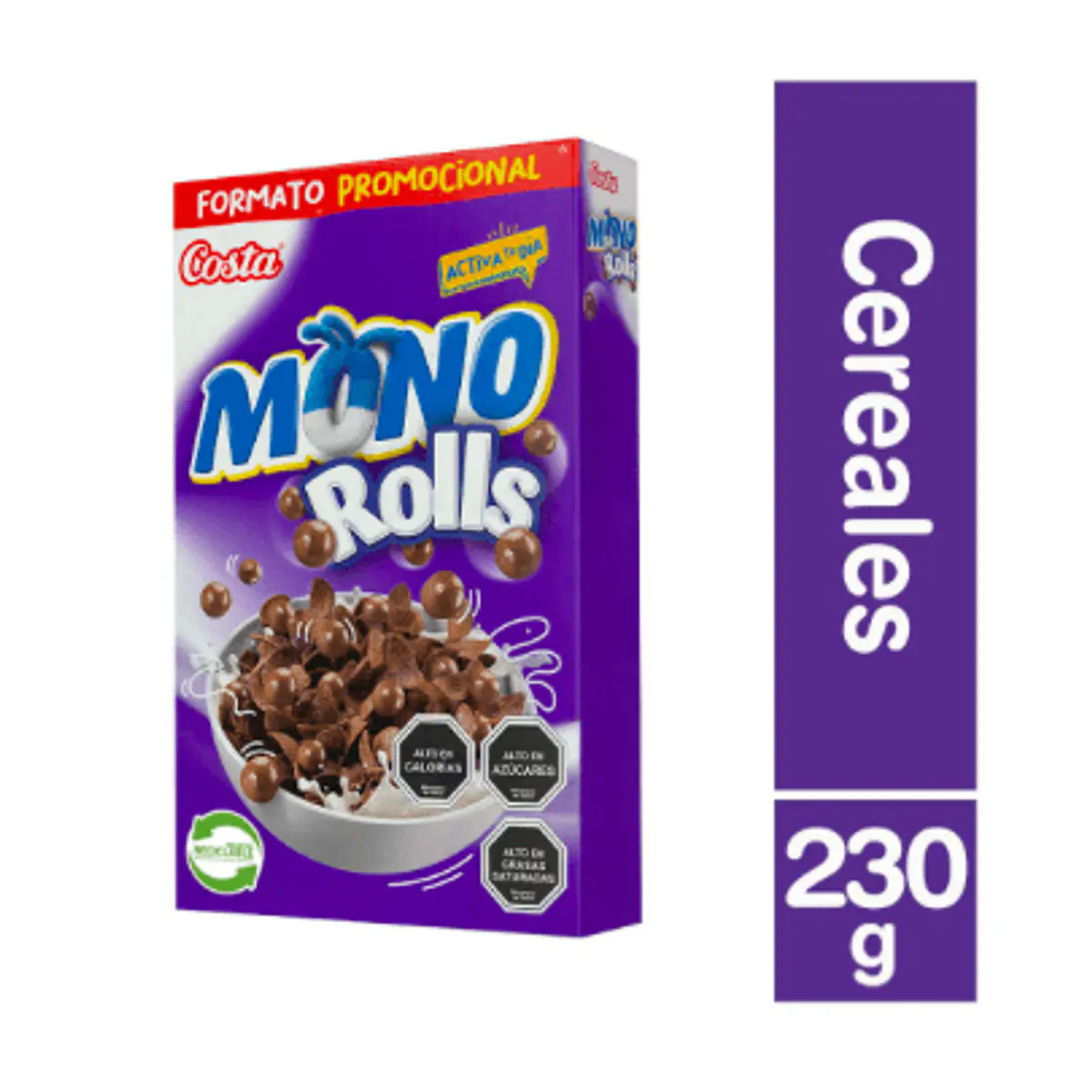 Cereal Mono Rolls Chocolate 230 Gr