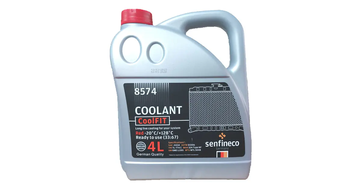 Refrigerante Coolant Rojo 33% Senfineco 4 Litro Rojo