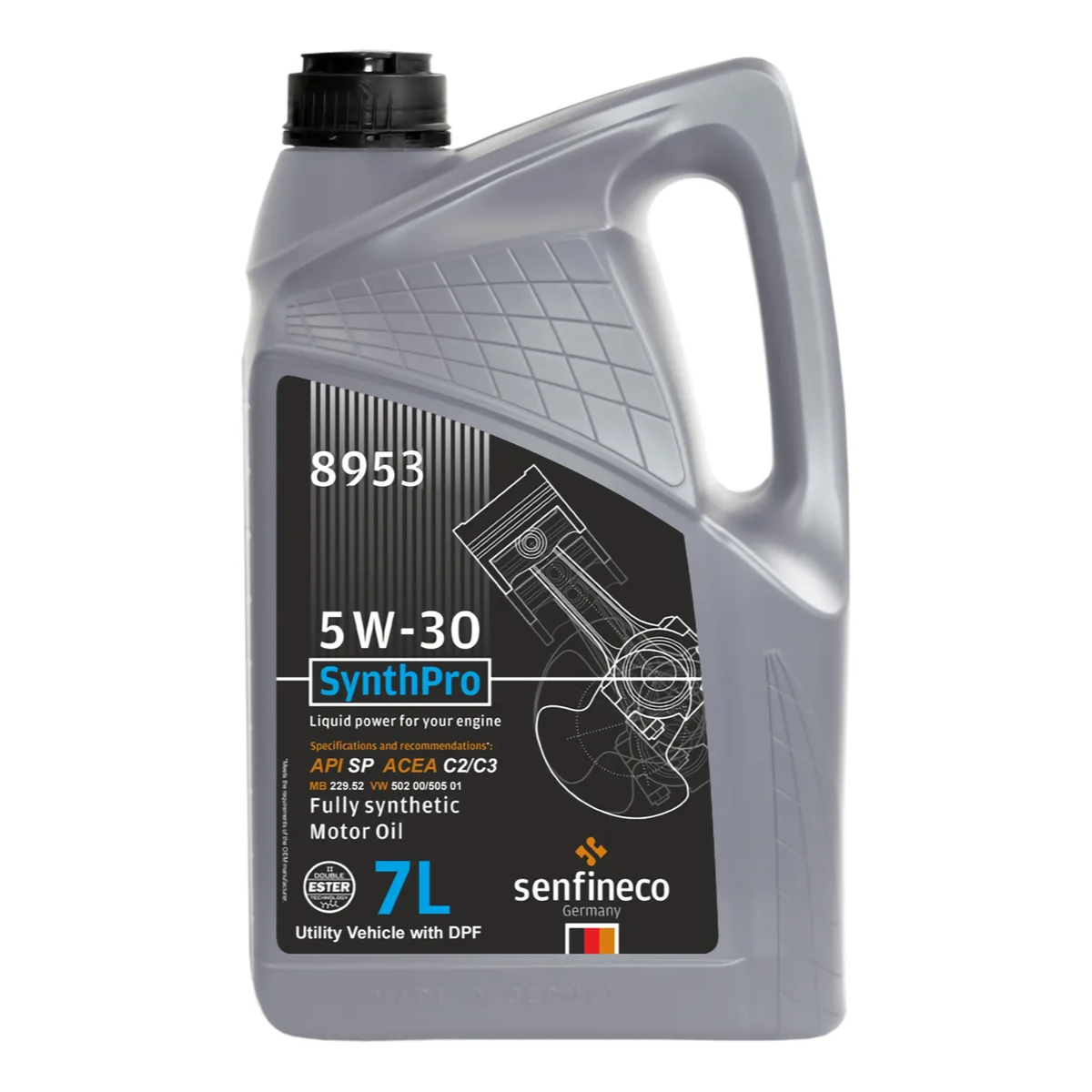 Aceite Senfineco 5W-30 7 Lts 100% Sintético API SP ACEA C3
