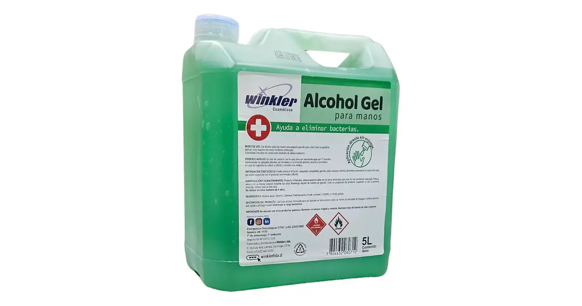 Alcohol Gel 70% Certificado Isp 5 Litros