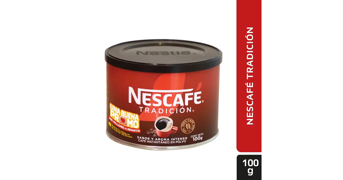 Café instantáneo Nescafé tradición lata 100g