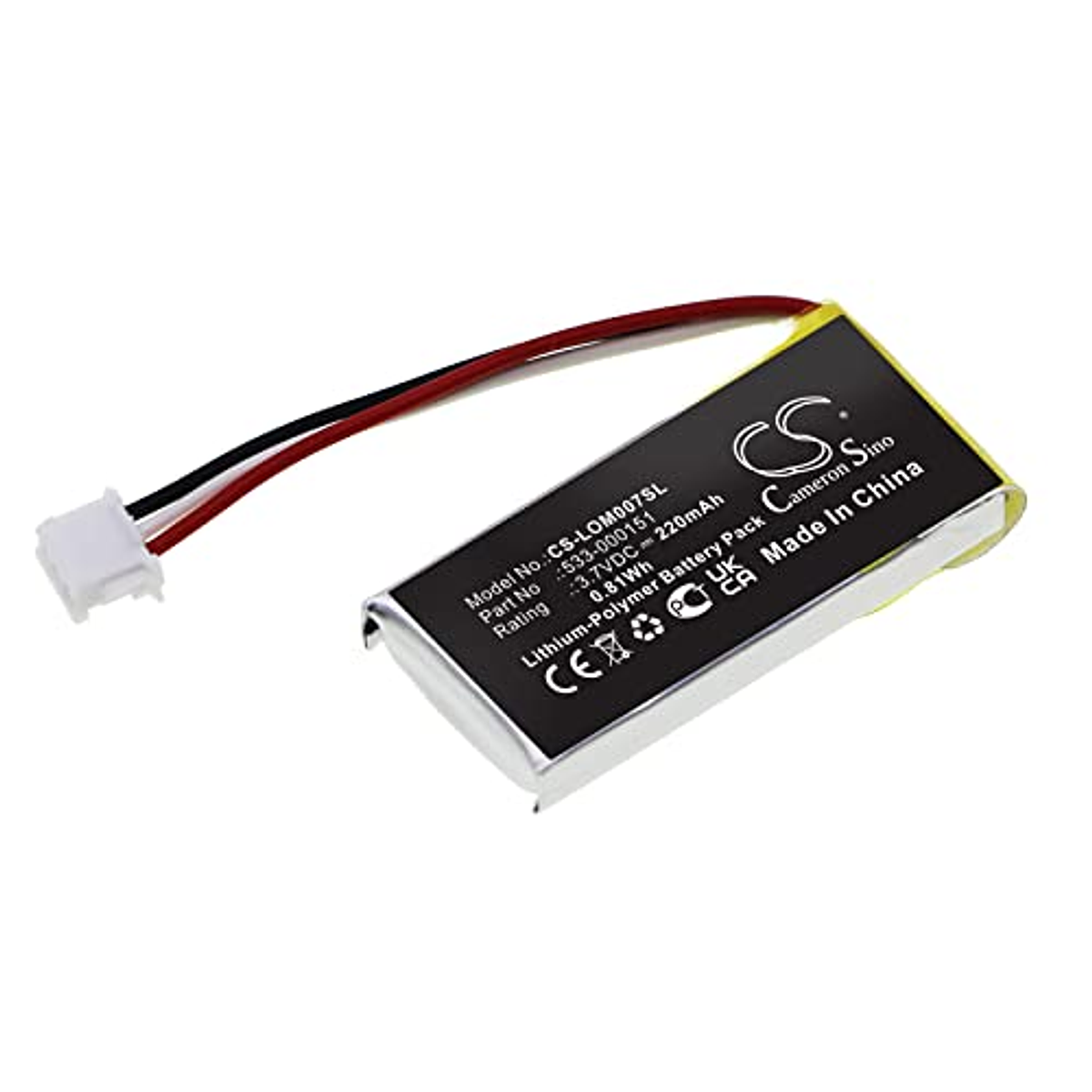 Batería de repuesto de 220 mAh/3,7 V para Logitech M-R007...