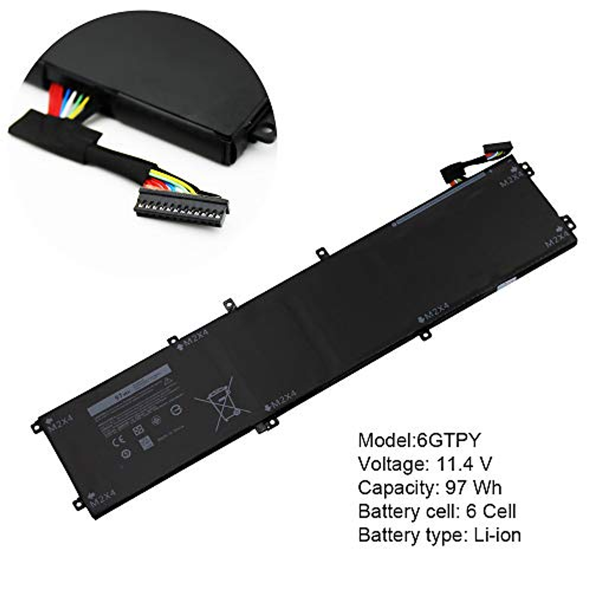 Batería de 97Wh 6GTPY para Dell XPS 15 9550, 9560, 9570,