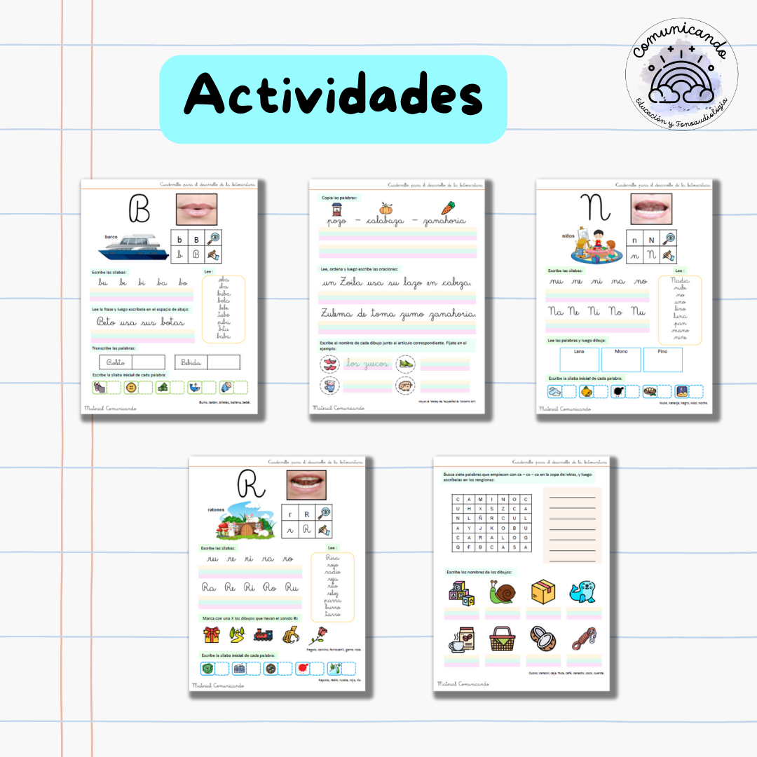 Cuadernillo Lectoescritura 1 para LETRA LIGADA