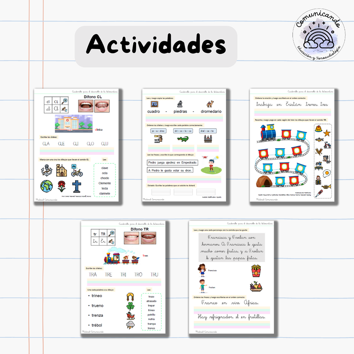 Cuadernillo Lectoescritura 2: Dífonos o grupos consonánticos