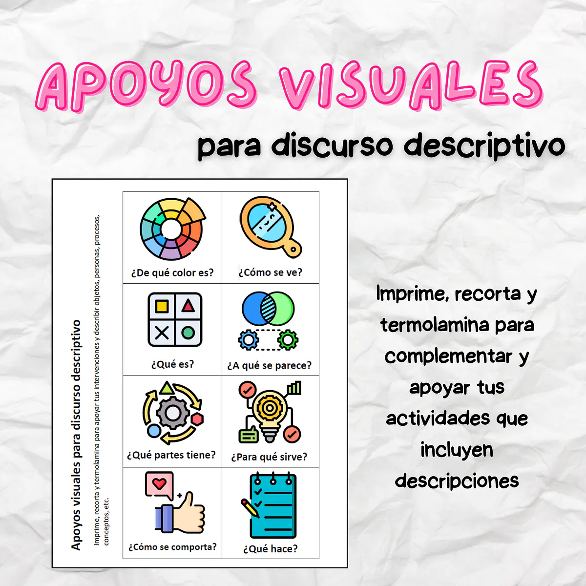 Apoyos visuales para descripciones
