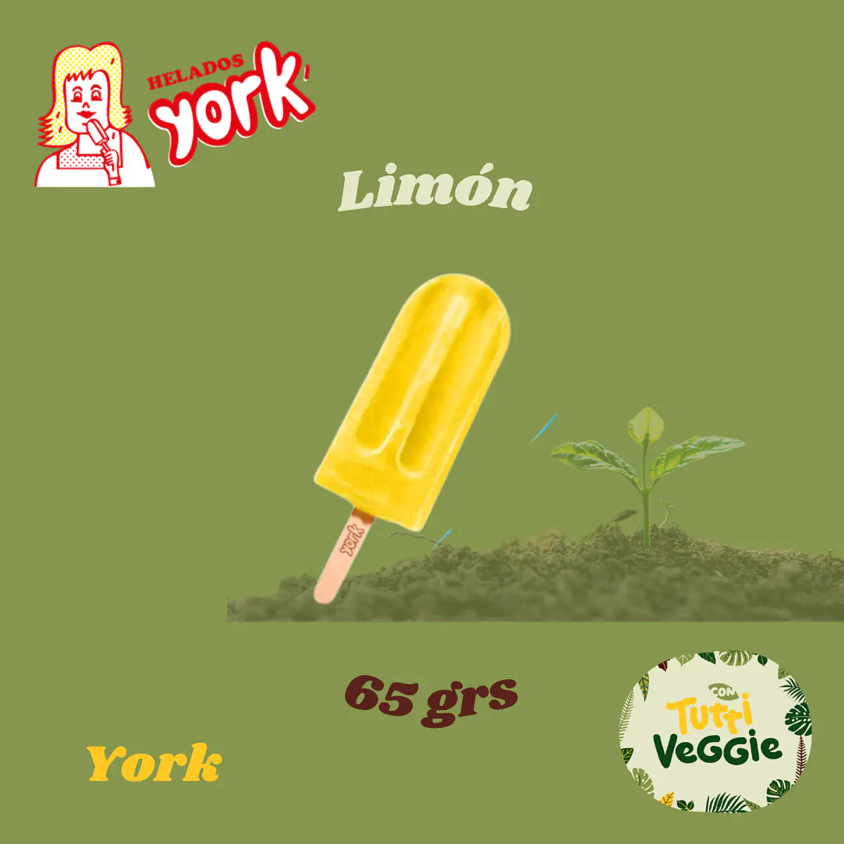 Helado York Limón | Con Tutti Veggie