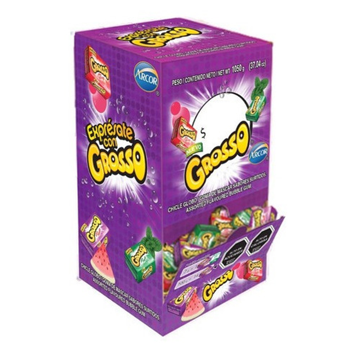 CHICLE GROSSO EXHIBIDOR 150 UN | CONFITERIA CONFIMAX CALAMA