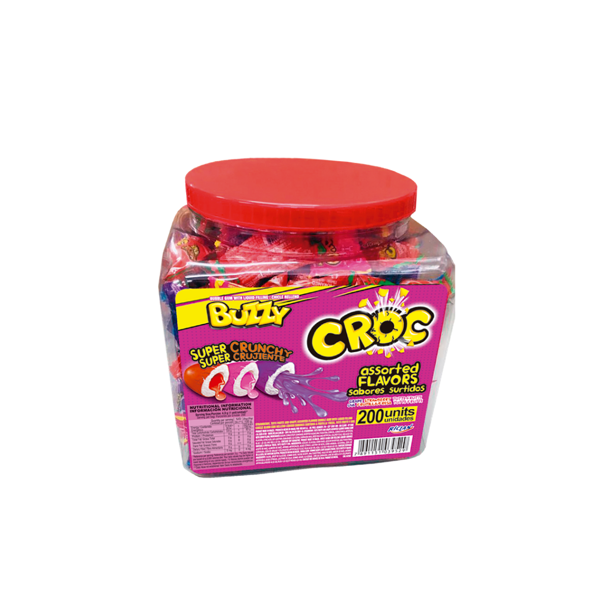 CHICLE BUZZI CROC SURTIDO X 200 UN | CONFITERIA CONFIMAX CALAMA