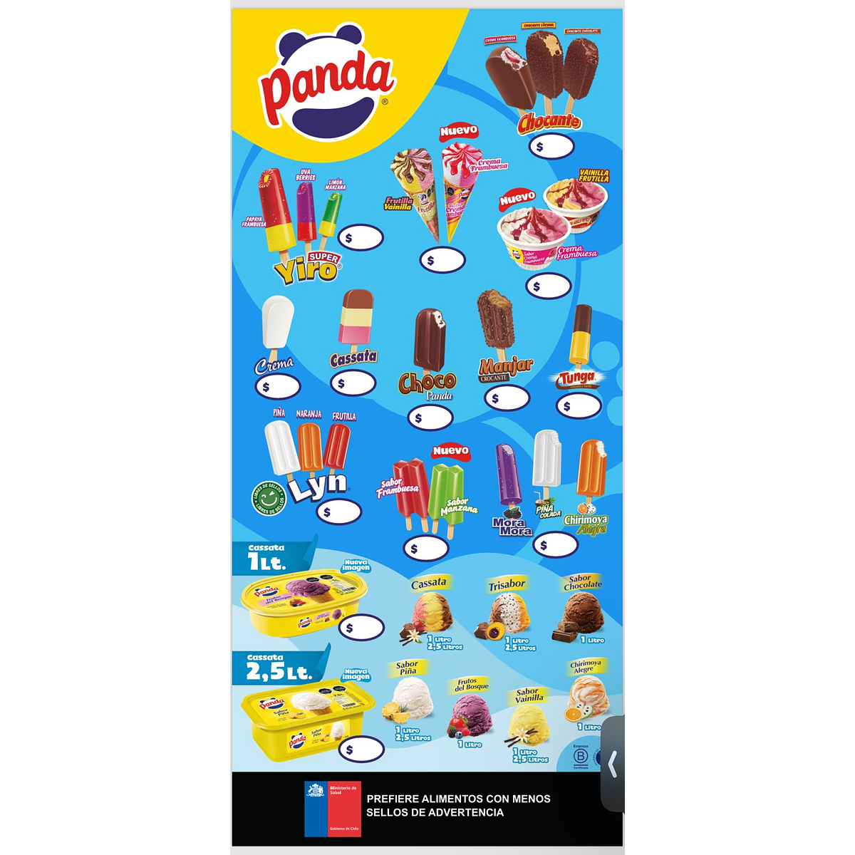 HELADOS PANDA | CONFITERIA CONFIMAX CALAMA