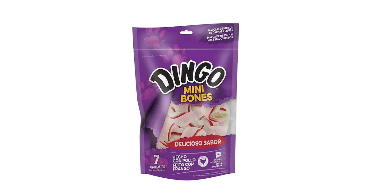 Dingo Mini Bones – Premios Masticables con Pollo para Perros