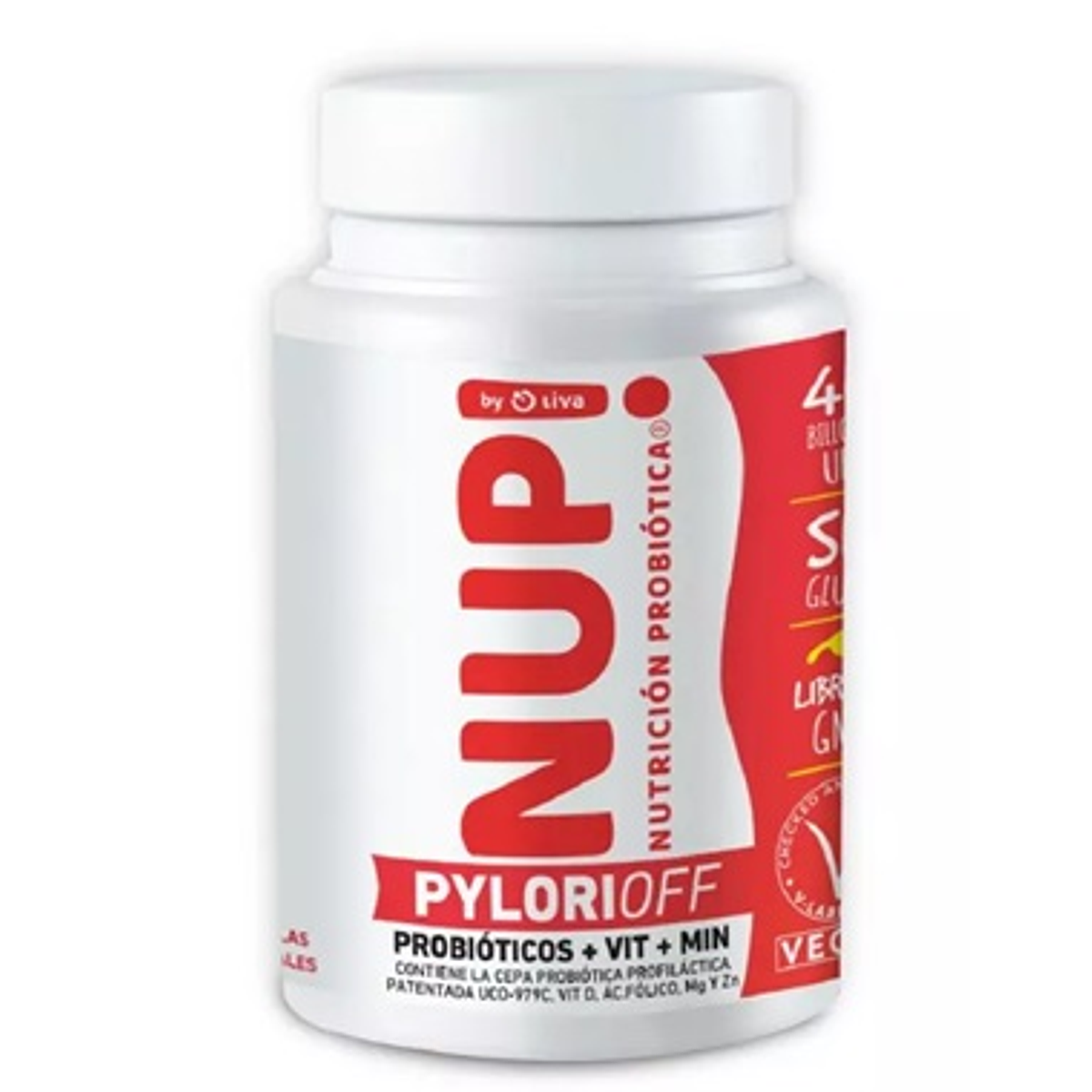 NUP! PROBIOTICO PYLORIOFF 40 BILLONES 30 CAP