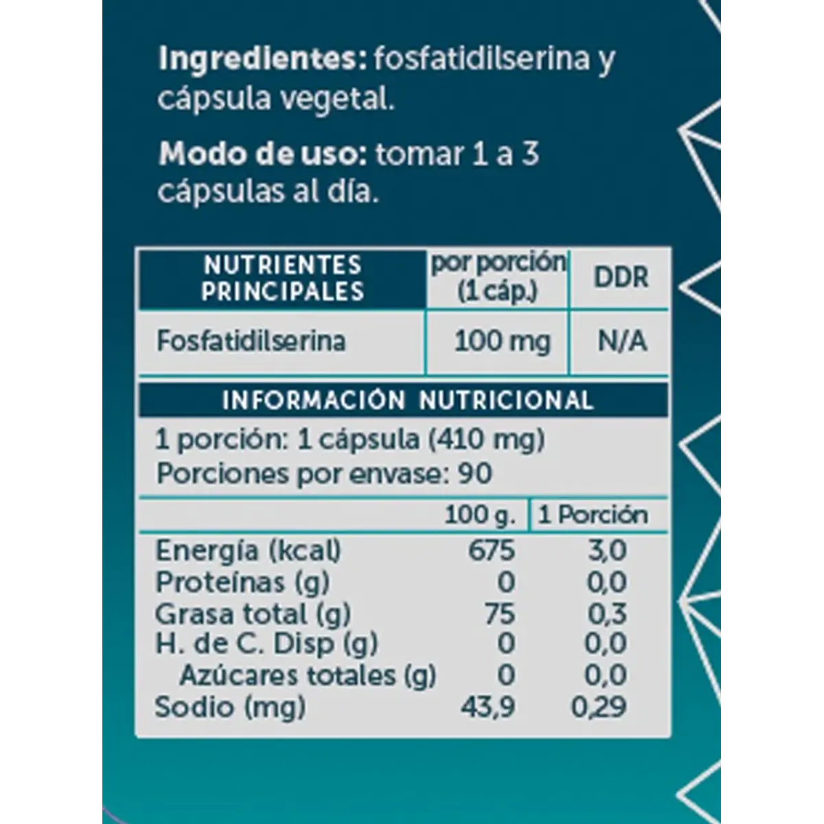 Fosfatidilserina Pure 90 cápsulas