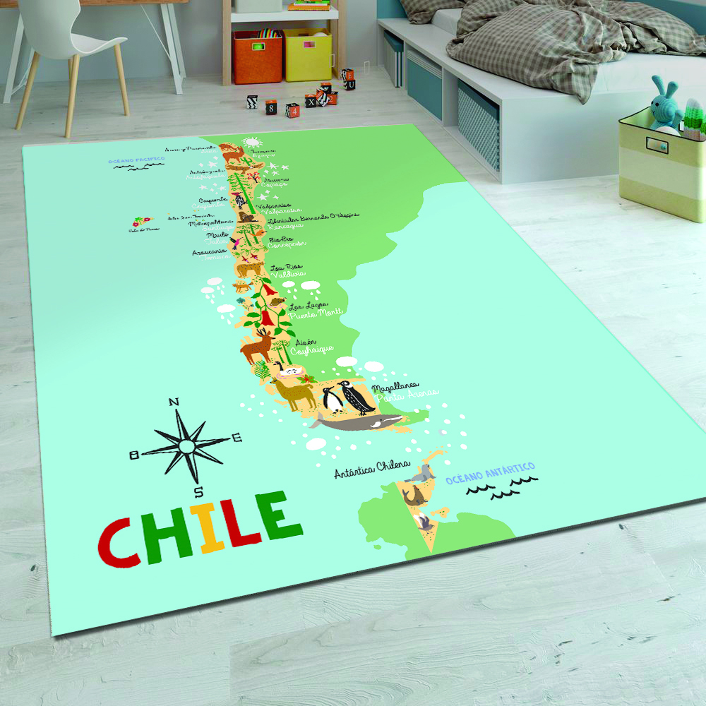 Mapa Chile - Alfombra Infantil: DAVANTI