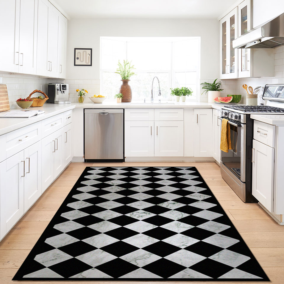 Rombo Dama Medium Marble- Alfombra Deco: DAVANTI