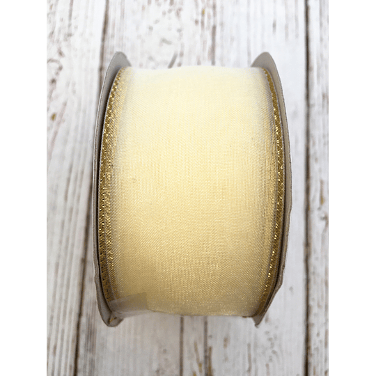 Rollo Cinta Organza Lurex 40mm 27mts