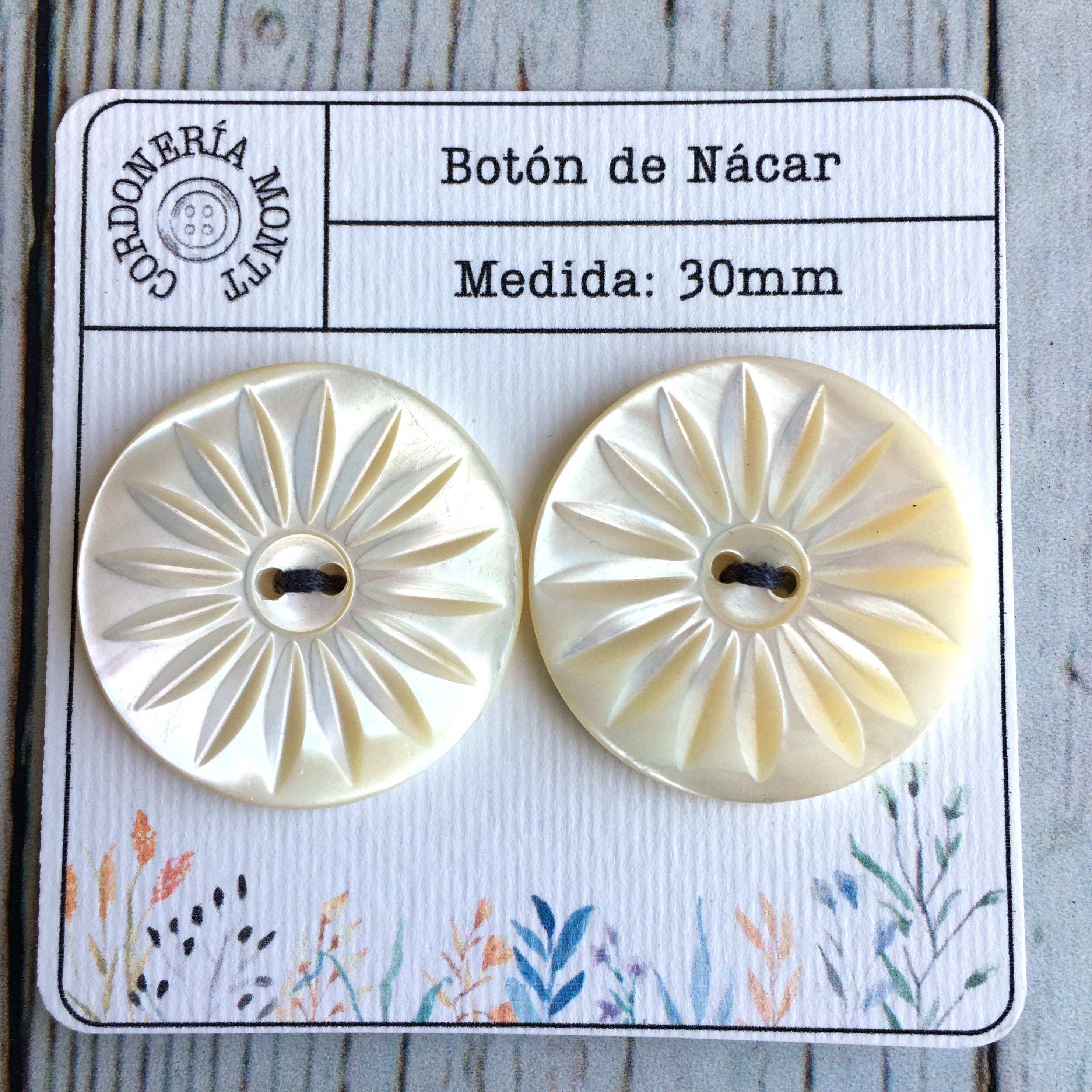 Set Botón Nácar Sol