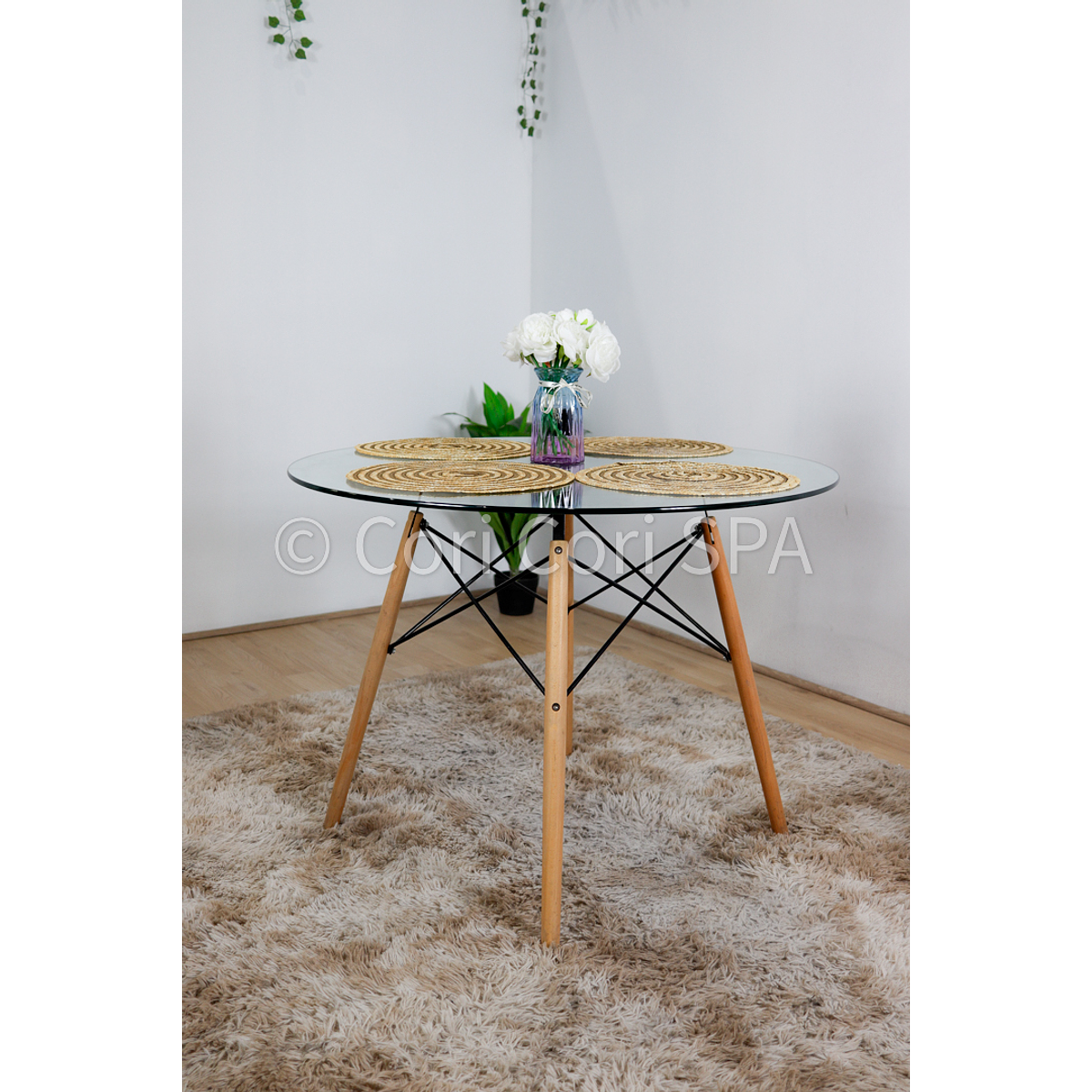 Comedor Diamante 80cms + 4 Sillas Capitonne