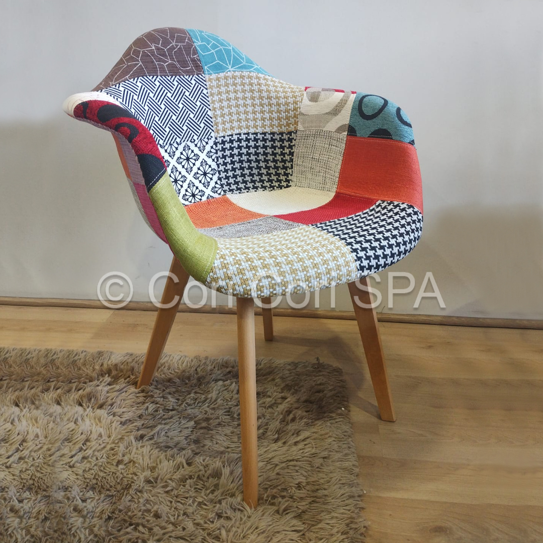 Pack 4 Butacas Patchwork WOOD